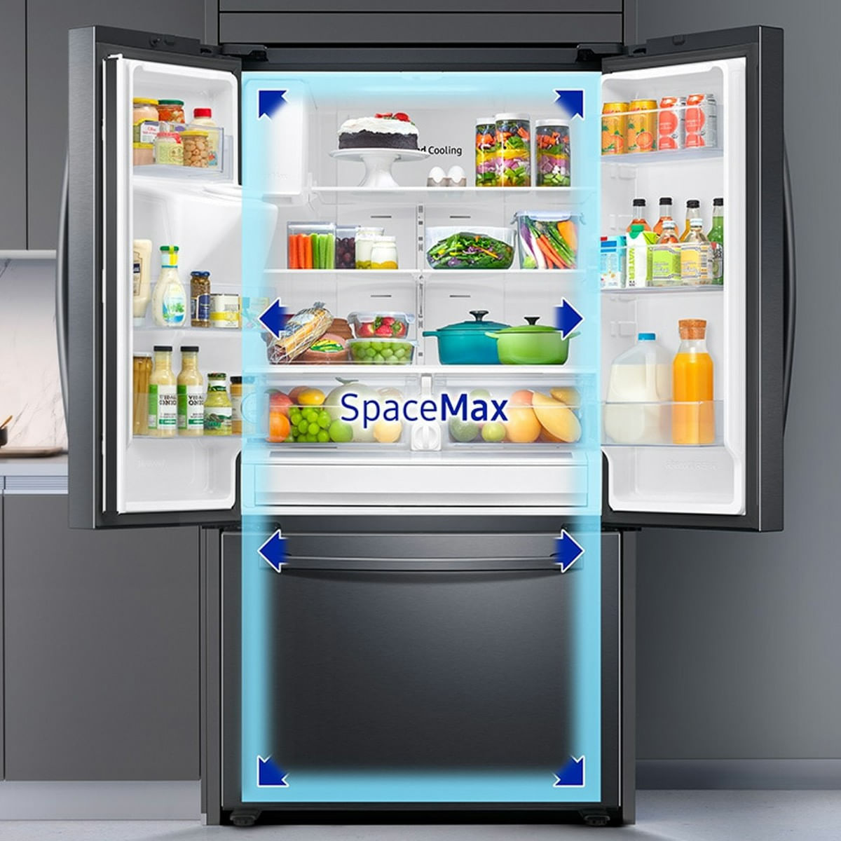 Heladera Samsung French Door Inverter SpaceMax Ice Max 629 L - Vstore
